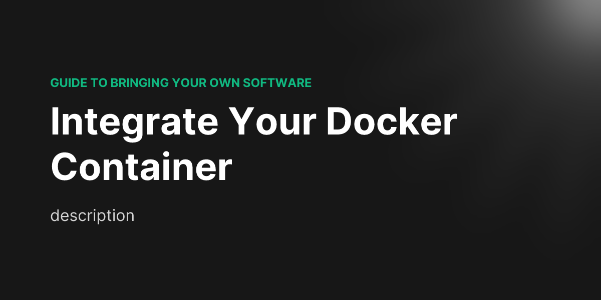 Integrate Your Docker Container - Inductiva.AI