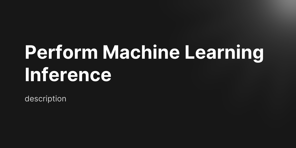 Perform Machine Learning Inference - Inductiva.AI
