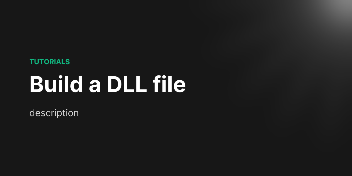 Build a DLL file - Inductiva.AI