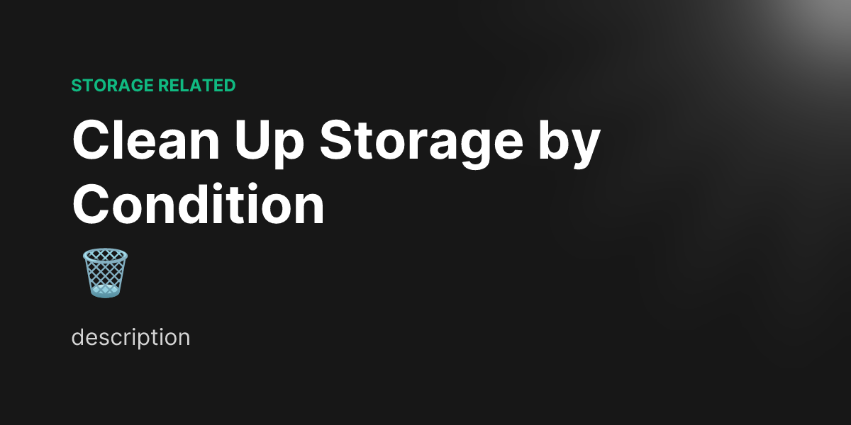 Clean Up Storage by Condition 🗑️ - Inductiva.AI